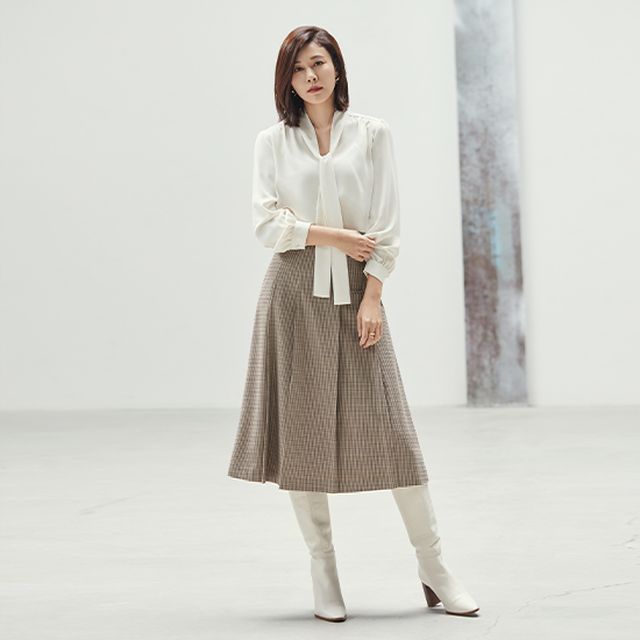 셀렙샵 에디션 22fw 체크 플리츠 스커트